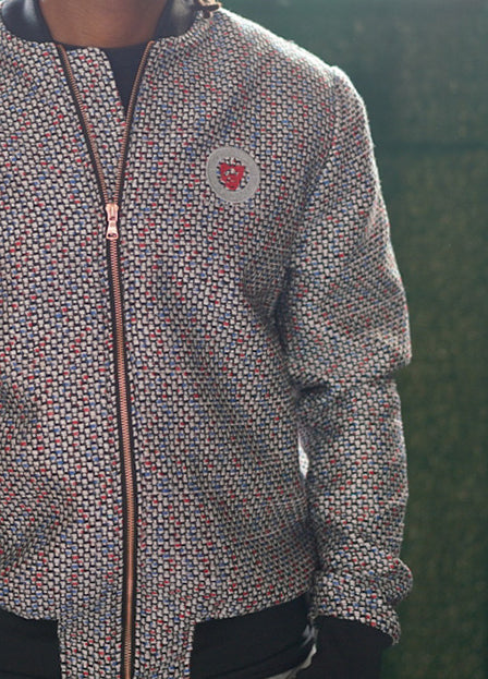 Fishscale Bouclé varsity jacket – Grindstone Universal